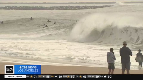 Surfers enjoy another day out on the beach with huge waves | Haystack News