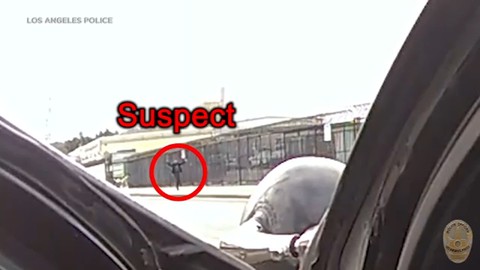 New LAPD bodycam video shows tense moments during dangerous high-speed ...