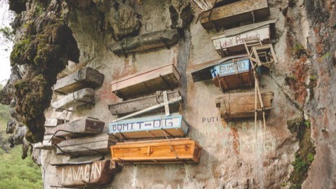 Why Are These Extremely Creepy Coffins Dangling From Cliffs? | Haystack ...
