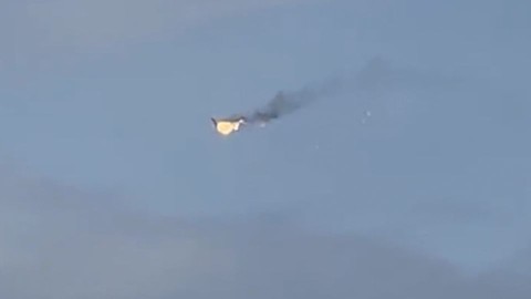 See elite Russian fighter jet on fire after blowing up mid-flight ...