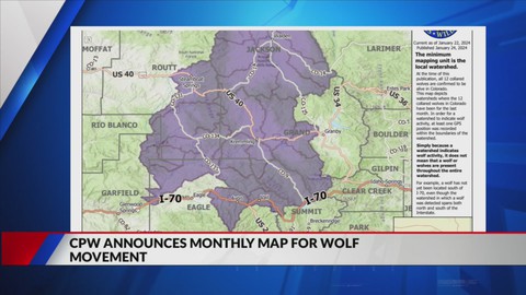 CPW announces monthly map for wolf movement | Haystack News