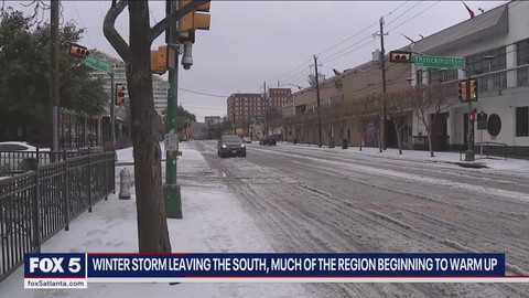 Winter storm leaving the South, much of the region beginning to warmup ...