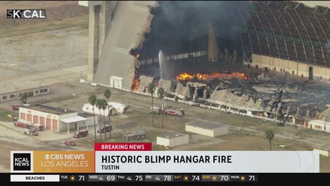 Historic WWII blimp hangar destroyed in fire | Haystack News