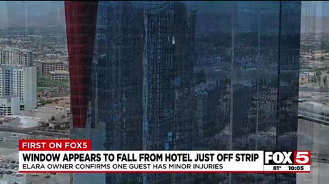 Guest injured after window fell from hotel near Las Vegas Strip ...
