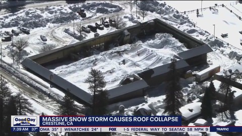 7 feet of snow causes superstore roof to collapse in California ...